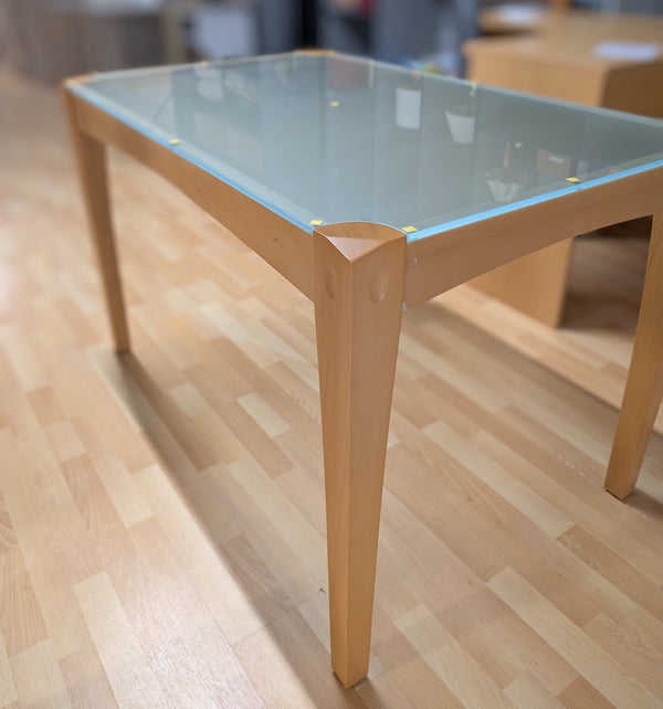 Solid Beech Frame, Glass Topped Table – Kilcroney Furniture